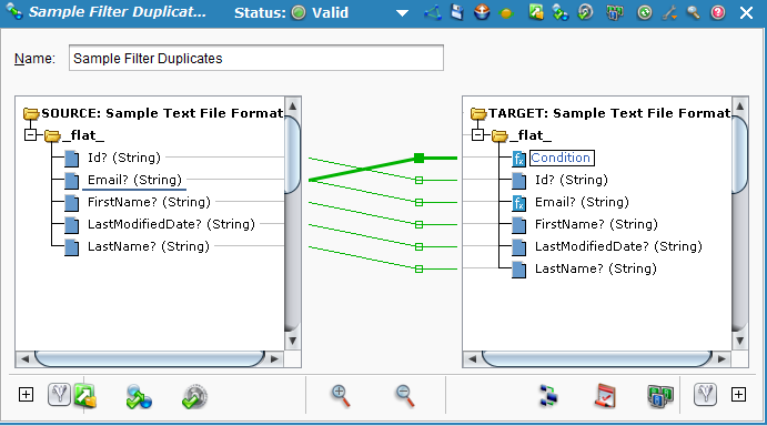 Filter duplicate records in a source file in Jitterbit Design Studio